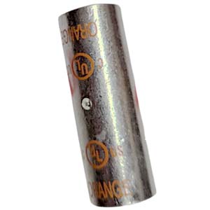 OEC 98118 3/0 Stranded Wire Standard Barrel Copper Crimp Splice, Orange