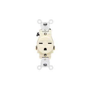 Cooper 816V, 2-Pole 3-Wire 15 Amp 250 Volt Single Receptacle, Ivory ...