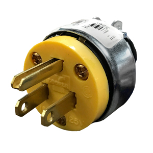 Cooper 2867, 2-Pole 3-Wire 15 Amp 125 Volt Vinyl Armored Cord Plug NEMA ...