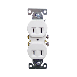 Cooper 736W-BX, 2-Pole 2-Wire Non-Grounding 15 Amp 125 Volt Residential ...