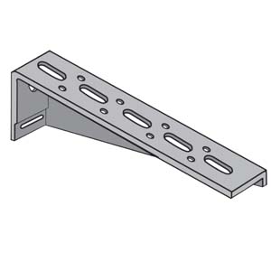 24 Inch Right Shelf Bracket 24 x 6-7/16 Inch Green