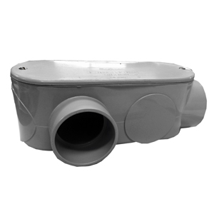 PVC Fitting 3 Inch PVC/LR Type LR Conduit Body Fitting & Cover 3"