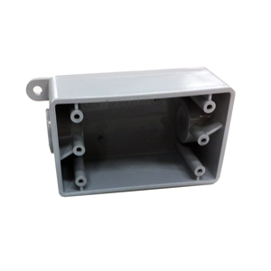3/4" PVC FSC, 1 Gang Box, 1 In & 1 Out Hubs
