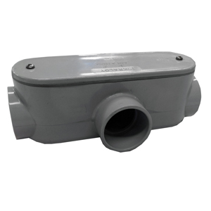 PVC Fitting 1-1/2 Inch PVC/T Type T Conduit Body Fitting & Cover 1-1/2"