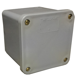 4 X 4 X 4 Inch PVC Junction Box Screw Cover with Out Hubs