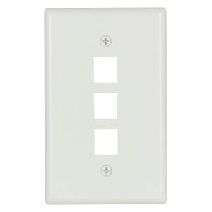 Cooper 5530W-MSP, 3-Port, Flush Mount Mid-Sized Outlet Box Cover ...