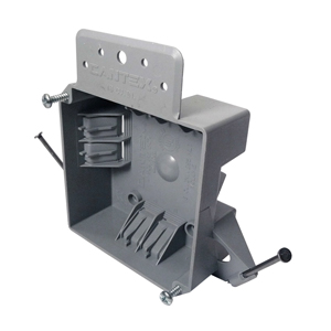 Cantex EZ18XN, 4 Inch Square 18 Cubic Inches PVC New Work Box with ...