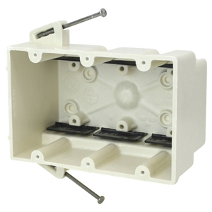 Allied Moulded 3300-NK, 3-Gang 46 Cubic Inch, Fiberglass, New Work Box ...