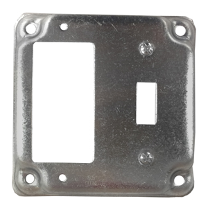 Crouse-Hinds TP515, 4 Inch Square Surface Cover for 1-GFCI Receptacle ...