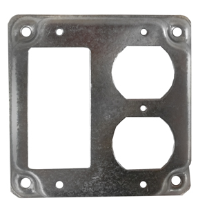 Cooper Crouse-Hinds TP517 4 Inch Square Surface Cover for 1-GFCI & 1 ...