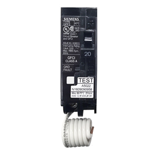 Siemens QF120A 20A 120VAC 1-Pole GFCI Plug-In Circuit Breaker 20 Amp