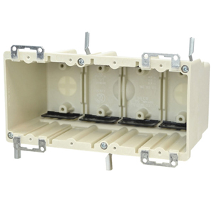 Allied Moulded 9314-EWK, 4-Gang 70 Cubic Inch Fiberglass Old Work Box 2 ...