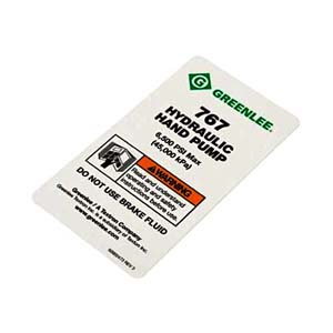 Greenlee 00247 Decal 767