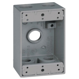 BWF B100-22XV 1 Gang DC WP Outlet Box w/5 1" Threaded X Outlets 4-9/16 ...