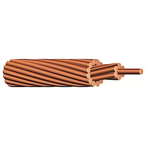 4 AWG 7 Strand Soft Drawn Bare Copper Wire Reel 200 ft
