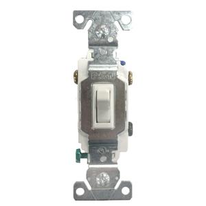 Eaton Cooper Wiring Devices 1303-7W 3-Way Toggle Switch 15 Amp 120 Volt ...