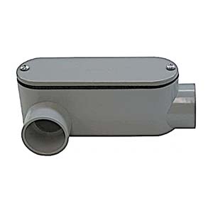 PVC Fitting 2-1/2 Inch PVC/LR PVC Type LR Conduit Body Fitting & Cover ...