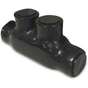 Penn Union IISRB1/0 #1/0-14 AWG Insulated In-Line Aluminum Black Splice ...