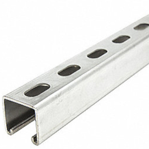 1-5/8 Inch 12 Gauge 1-5/8 x 1-5/8 Oval Slot Aluminum Strut 20 ft Length