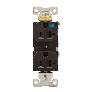 Cooper WRBR20B, 2-Pole 3-Wire 20 Amp 125 Volt Weather-Resistant Duplex ...